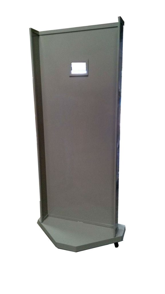 Biombo de chumbo Curvo – Cirúrgica Mache Equipamentos Hospitalares